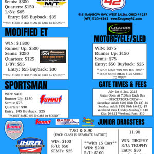 Schedule - Dragway 42