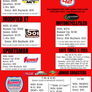 Schedule - Dragway 42